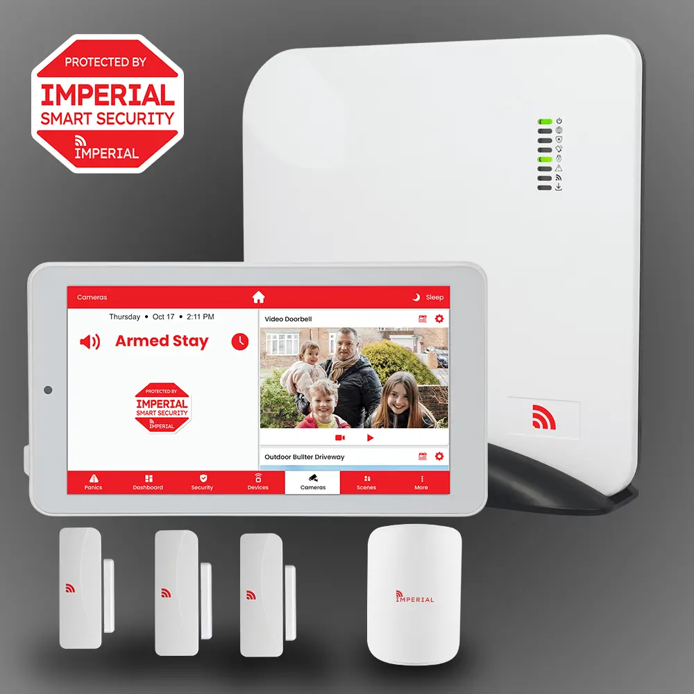 1 Monitoring Panel + 1 Connect Device + 4 Sensors - Imperial Smart Security